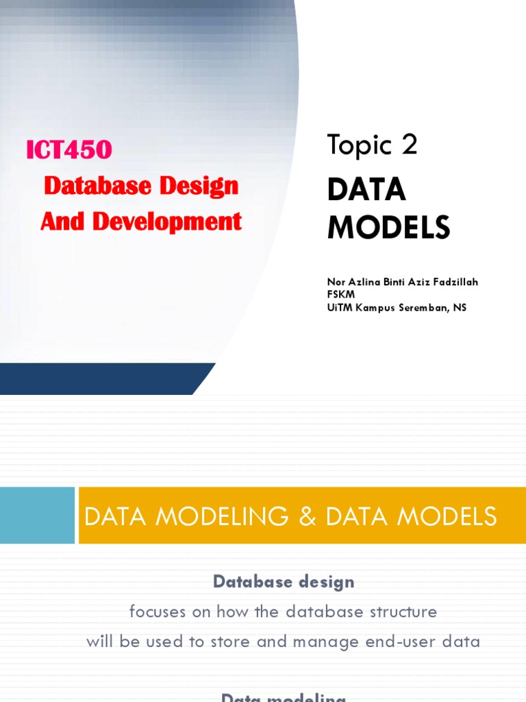 Topic 2 Data Models | Download Free PDF | Relational Database | Databases