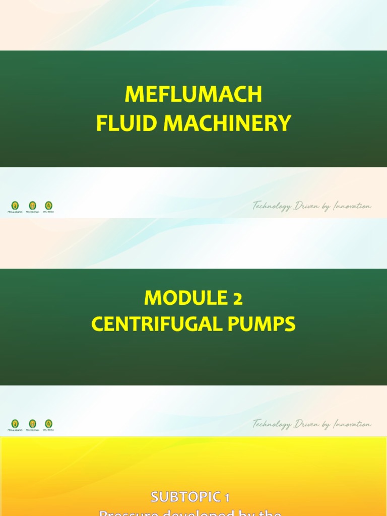 MPPT-2 - Centrifugal Pumps | PDF | Pump | Phases Of Matter