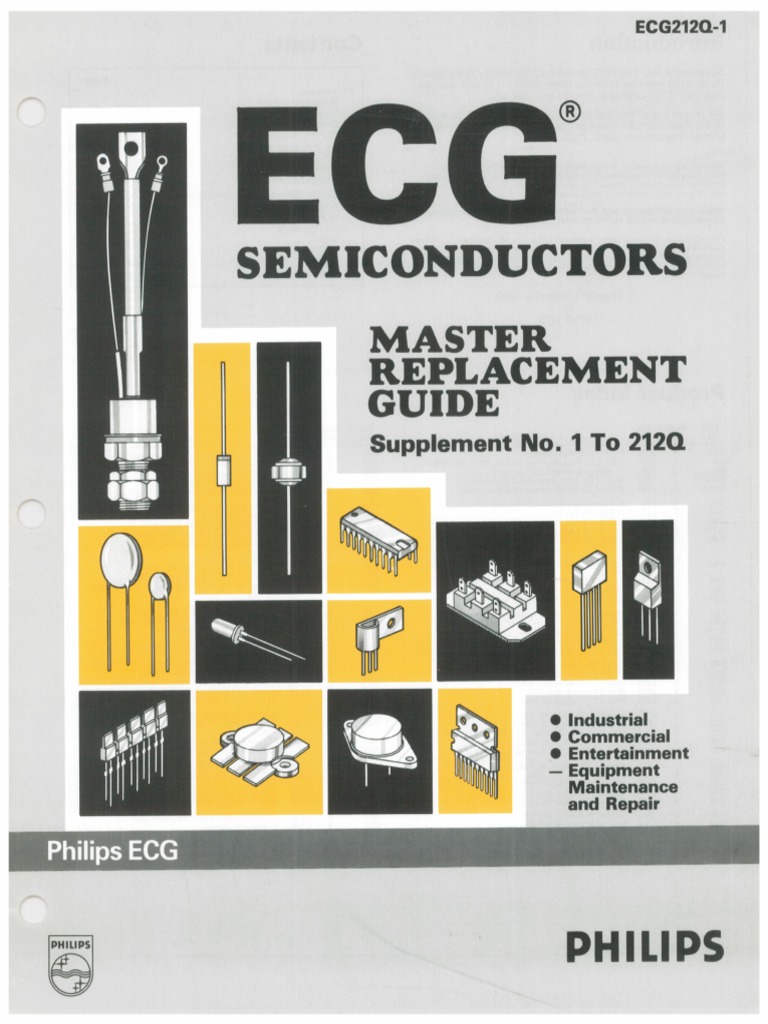 Philips ECG Semiconductors Master Replacement Guide Supplement No 1 to ...