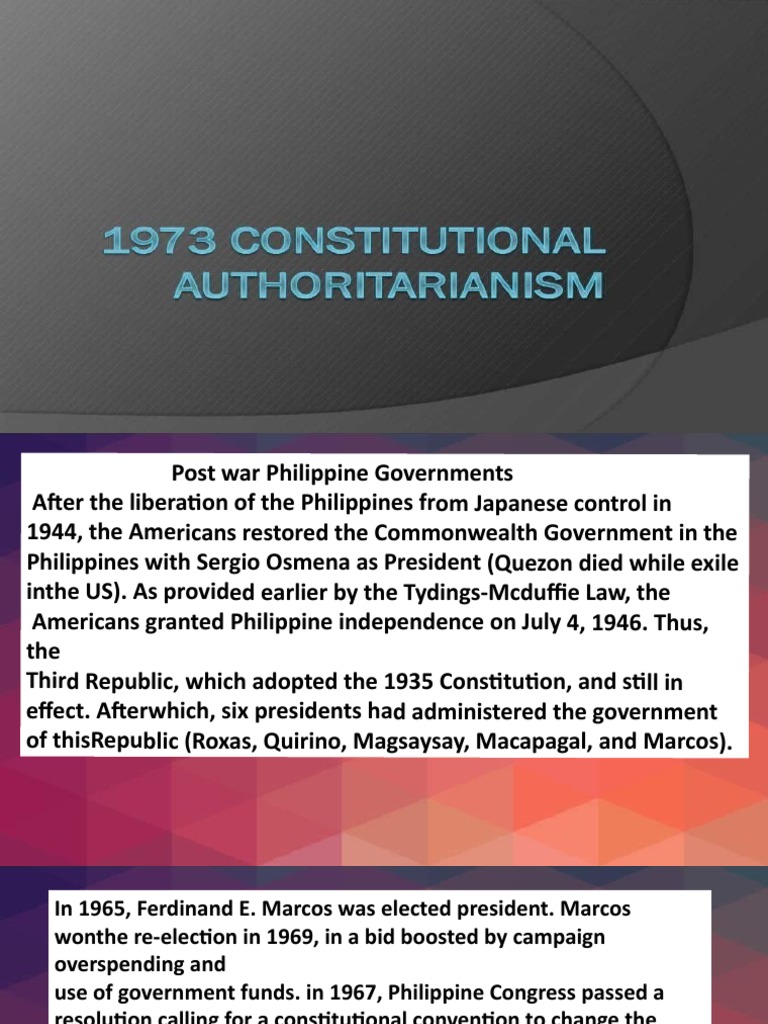 1973 Constitutional Authoritism | PDF | Justice | Crime & Violence
