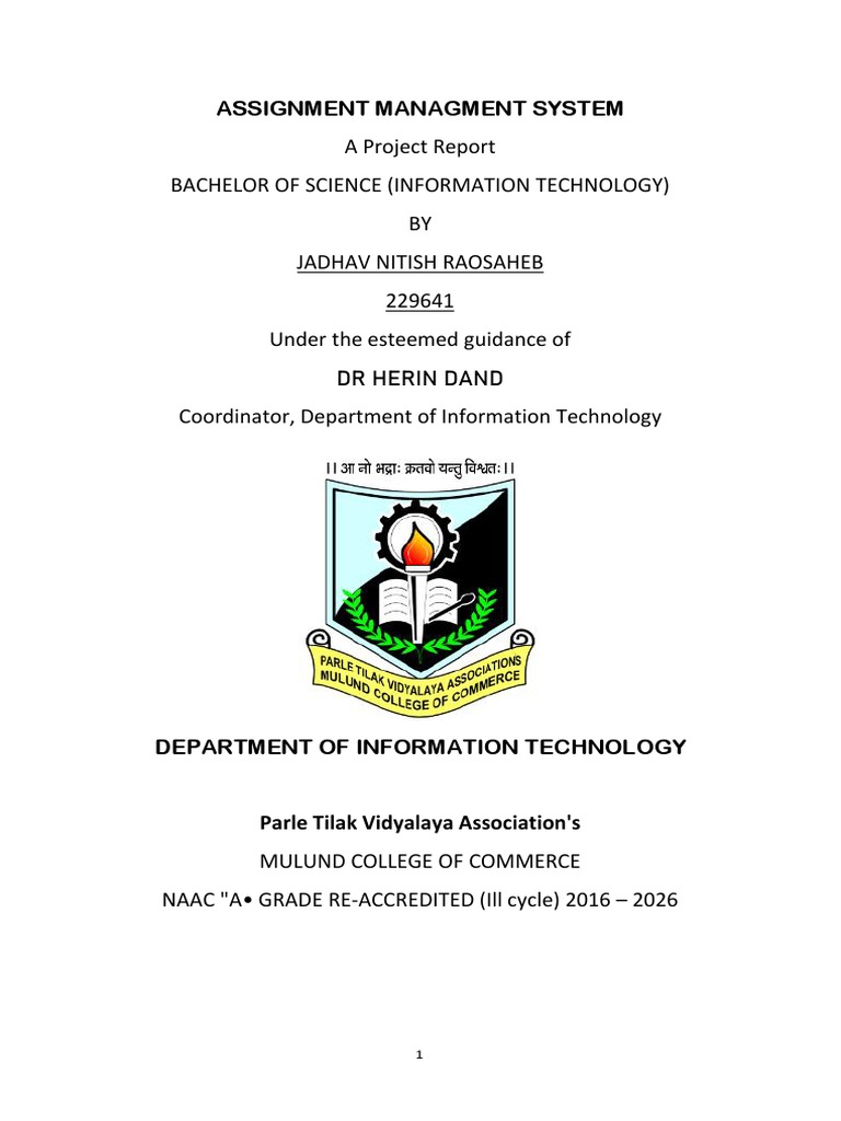 Assignment Managment System | Download Free PDF | Android (Operating System) | Java (Programming ...