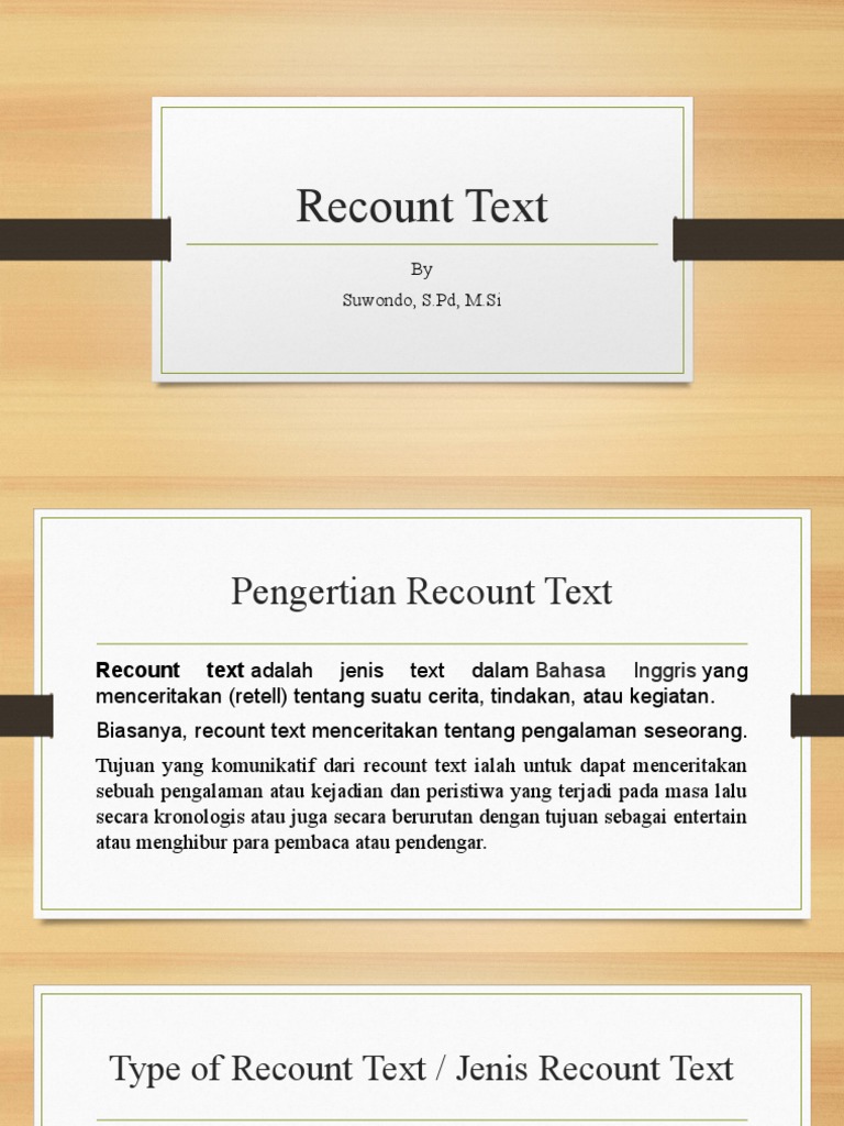 Jenis dan Ciri Recount Text | PDF
