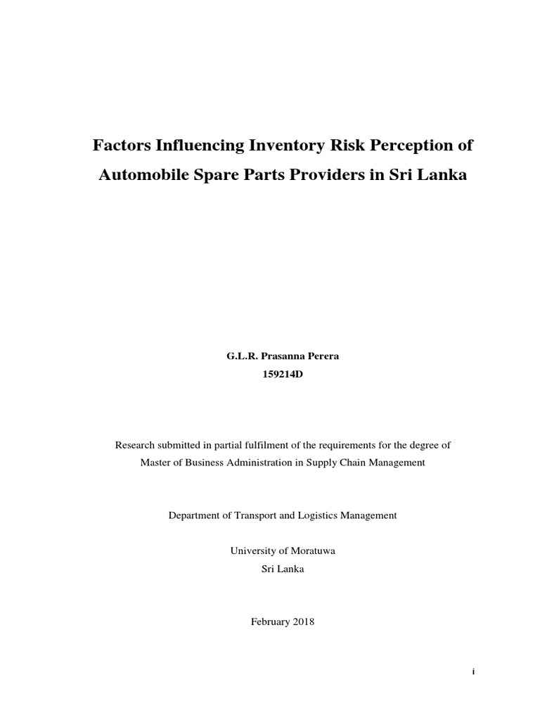 Pre Text | PDF | Inventory | Thesis