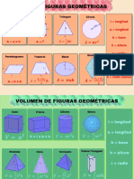 Formulario Área, Perímetro y Volumen de Figuras Geométricas | PDF