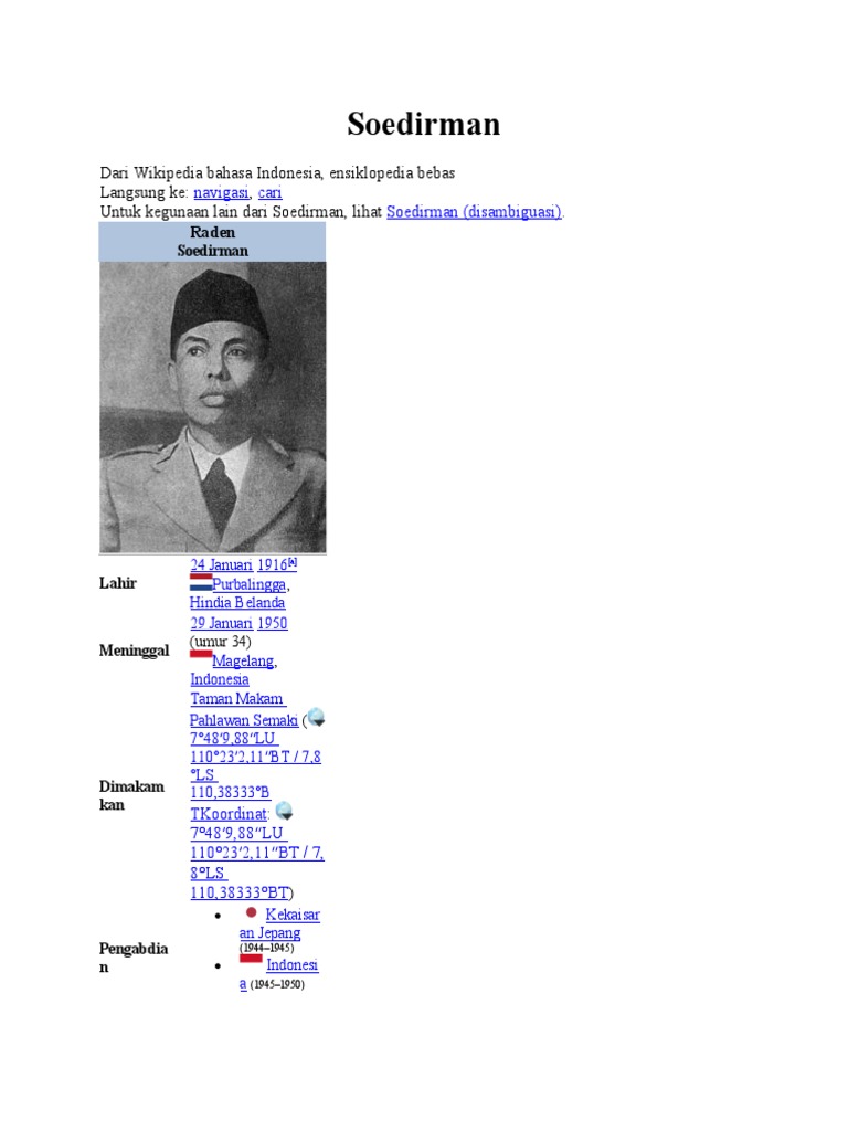 Jendral Sudirman | PDF