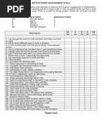 Student Attitudes Towards Math Survey | PDF | Teaching Mathematics ...