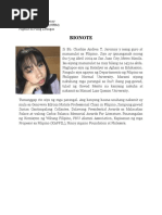 MGA HALIMBAWA NG Bionote | PDF