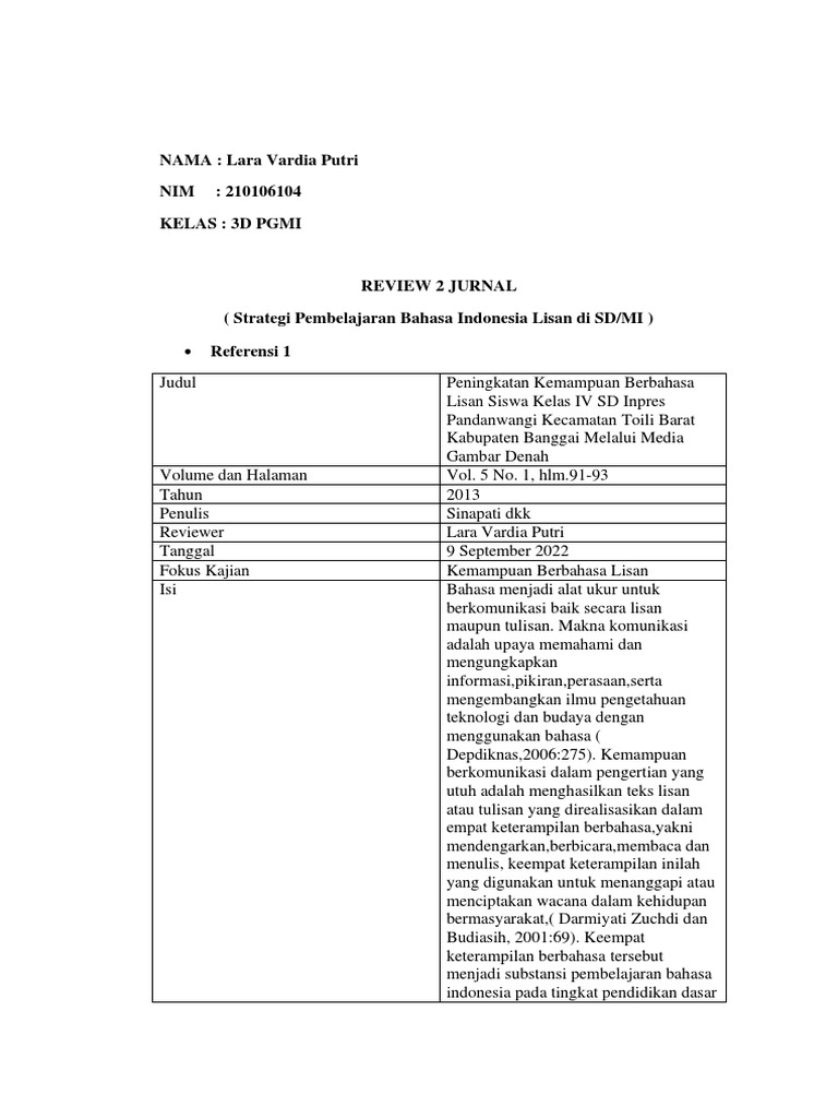 Tugas Review Bhs - Indo | PDF