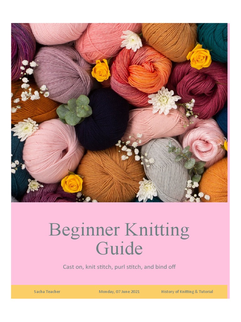 Beginner Cast on Photo Guide | PDF | Knitting | Clothing