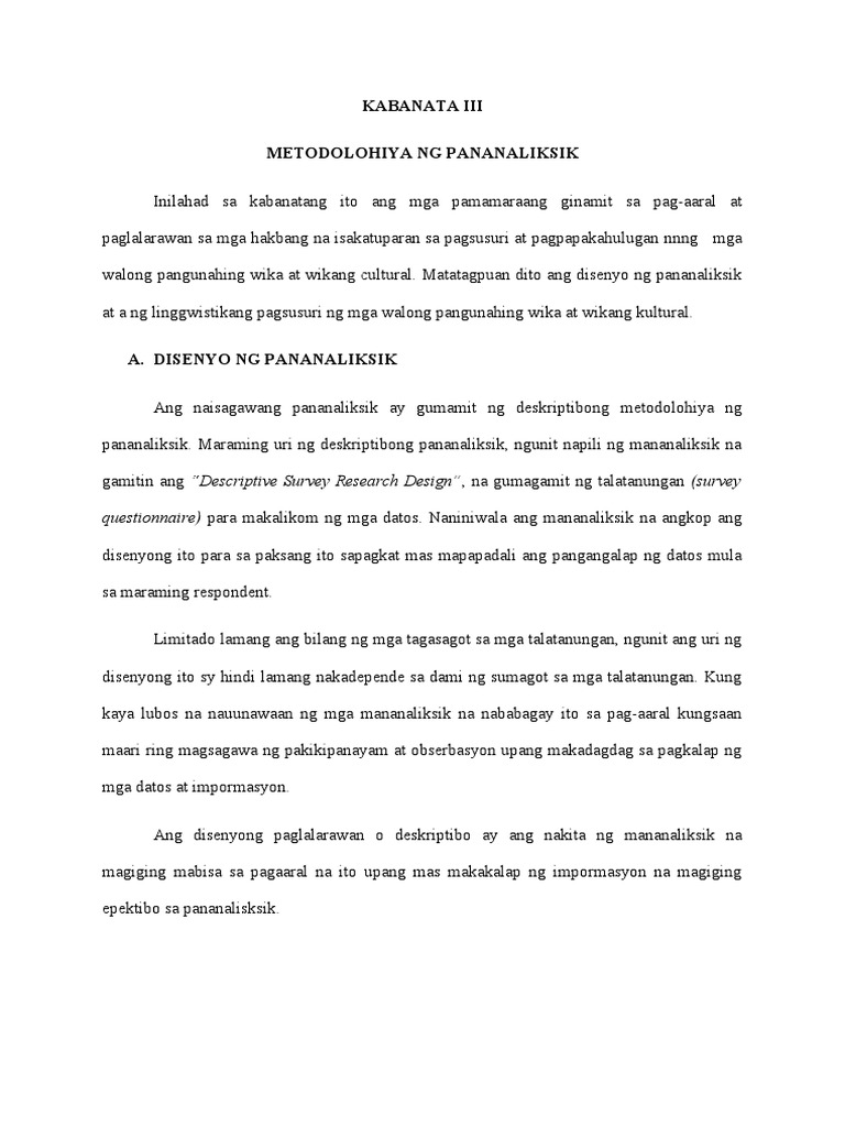 Kabanata III - Final | PDF