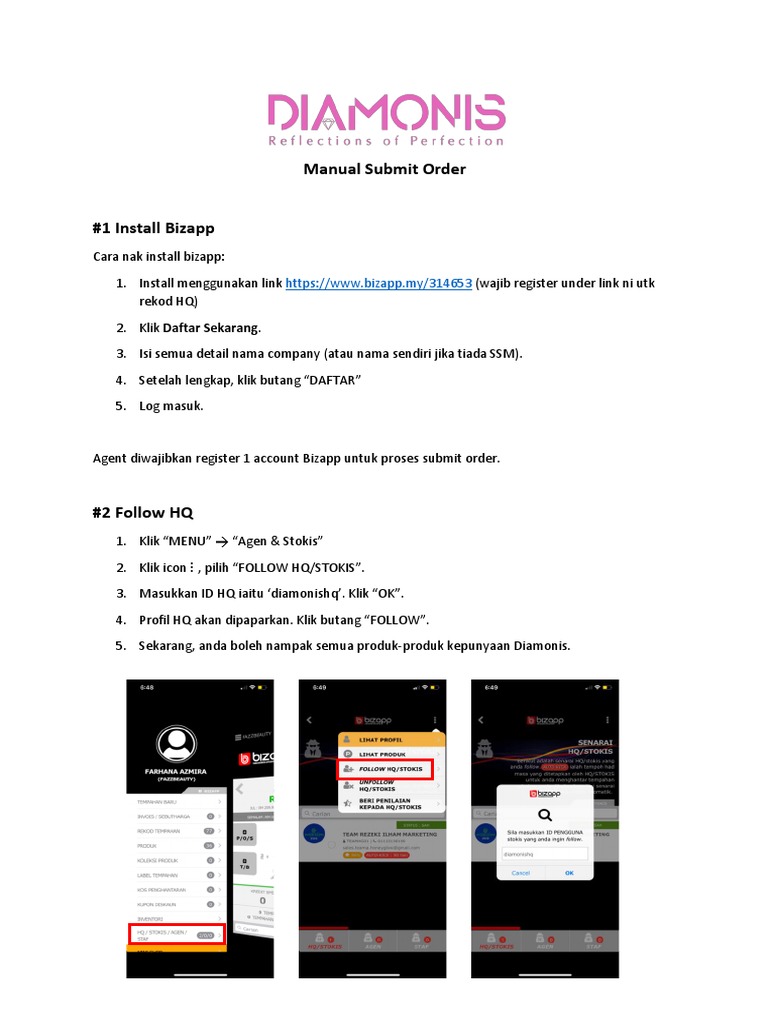 Manual Submit Order | PDF
