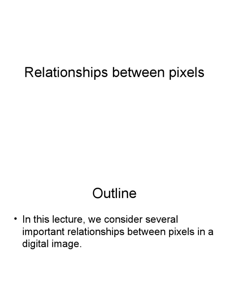 02 - Relationships Between Pixels | PDF | Distance | Pixel