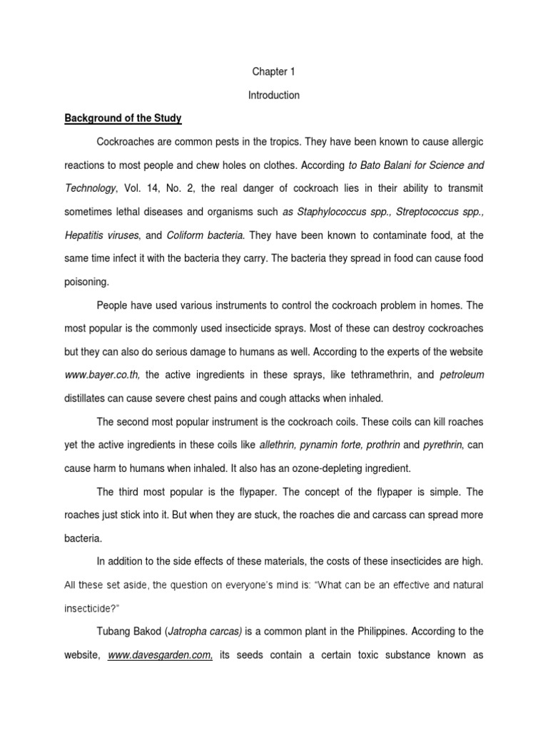 Background of The Study Sample | PDF | Insecticide | Bacteria