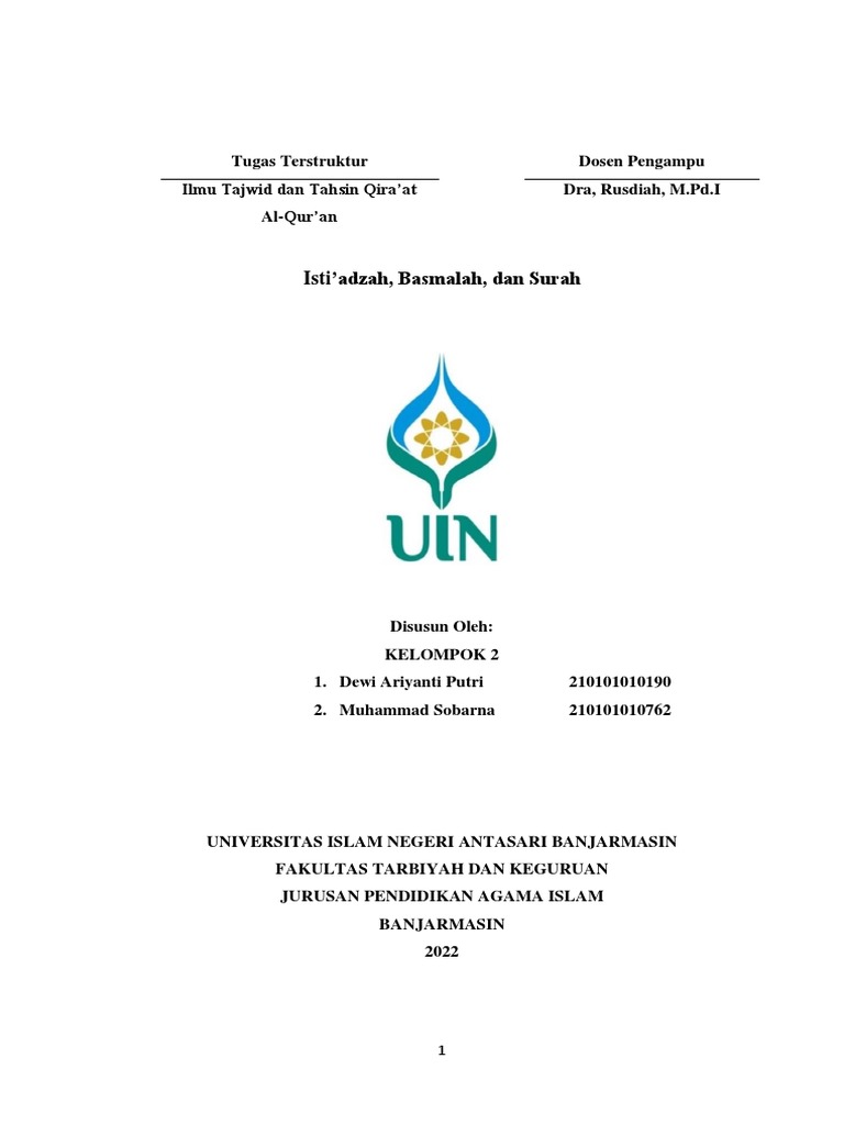 Makalah Ilmu Tajwid Dan Tahsin Qira'at Al-Qur'an | PDF | Agama ...