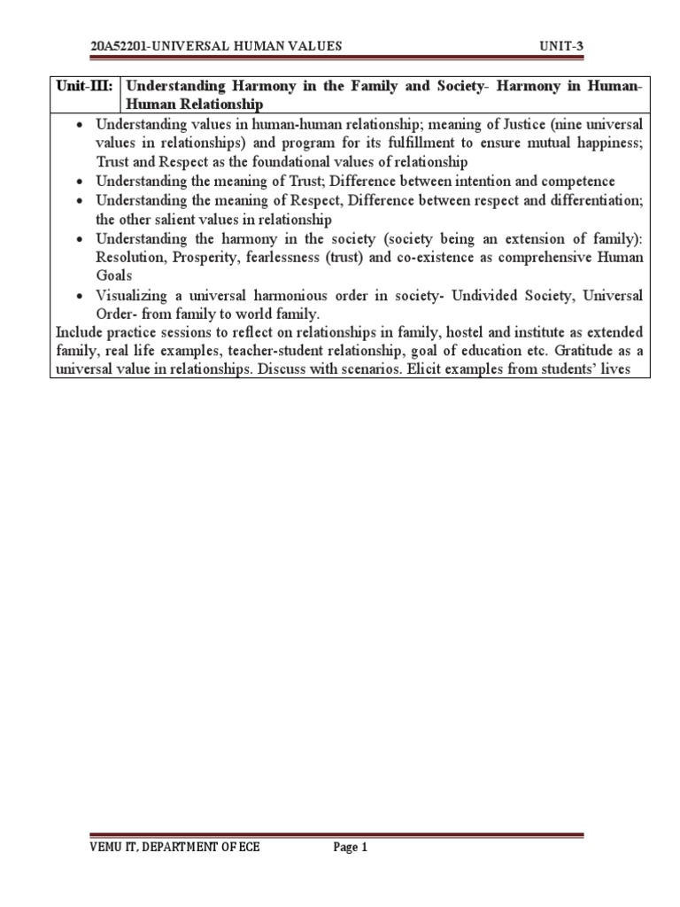 UHV Unit-3 Lecture Notes | PDF | Happiness | Love UHV Unit-3 Lecture Notes | PDF | Happiness | Love