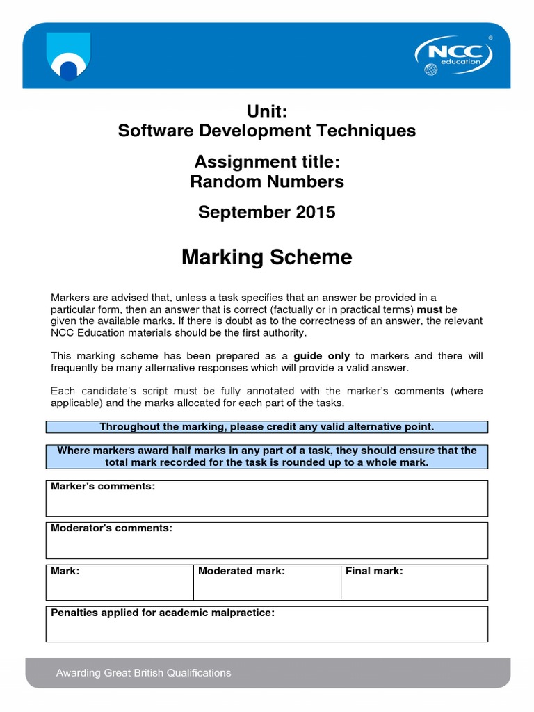 SDT September 2015 Marking Scheme Final | PDF | Programming | Computer Program