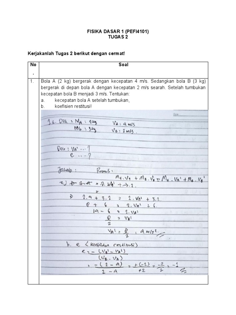 TUGAS 2 FISIKA DASAR 1 - Rev | PDF | Ilmu Sosial | Metode & Bahan Ajar