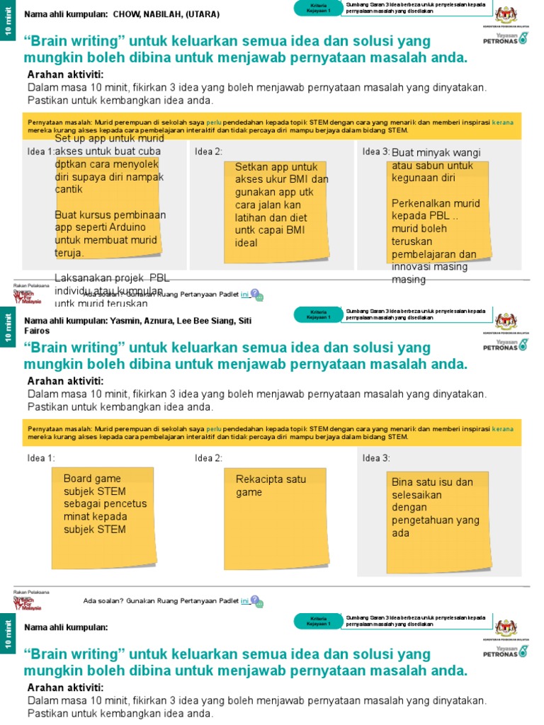 Aktiviti - Brain Writing | PDF