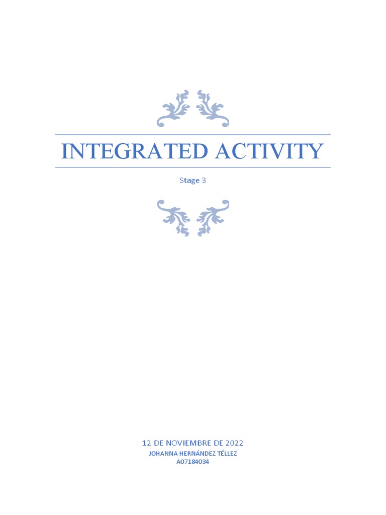 Integrated Activity - Stage 3 | PDF | Wellness | Language Arts & Discipline