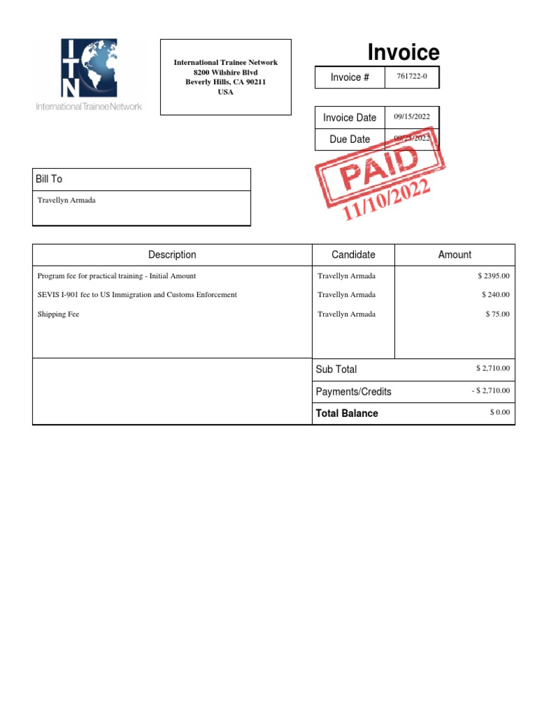 Invoice - Receipt Sample | PDF