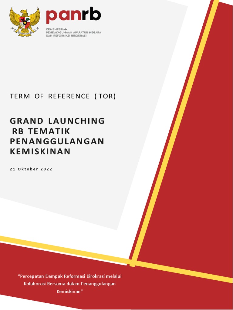 TOR Launching RB Tematik Untuk Umum | PDF | Sains & Matematika