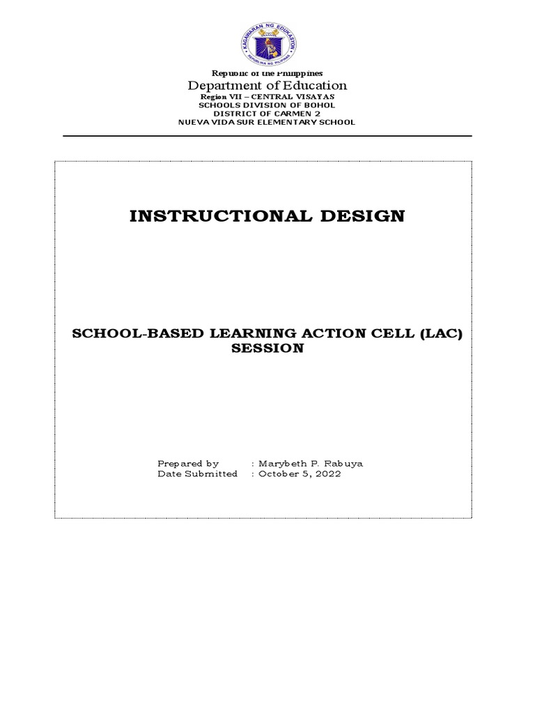 School-Based LAC Session 2022-2023 | PDF | Lesson Plan | Learning