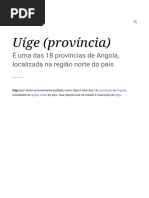Características da Província do Uíge | PDF | Geociências