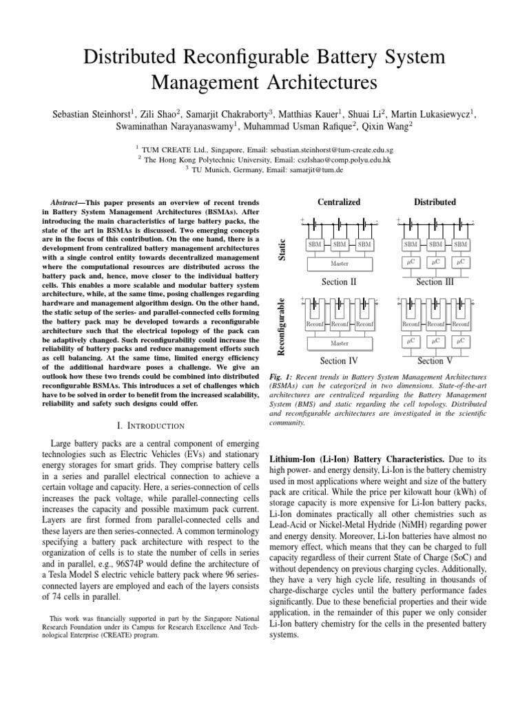 2016 Aspdac Distributed Reconfigurable Battery System Management