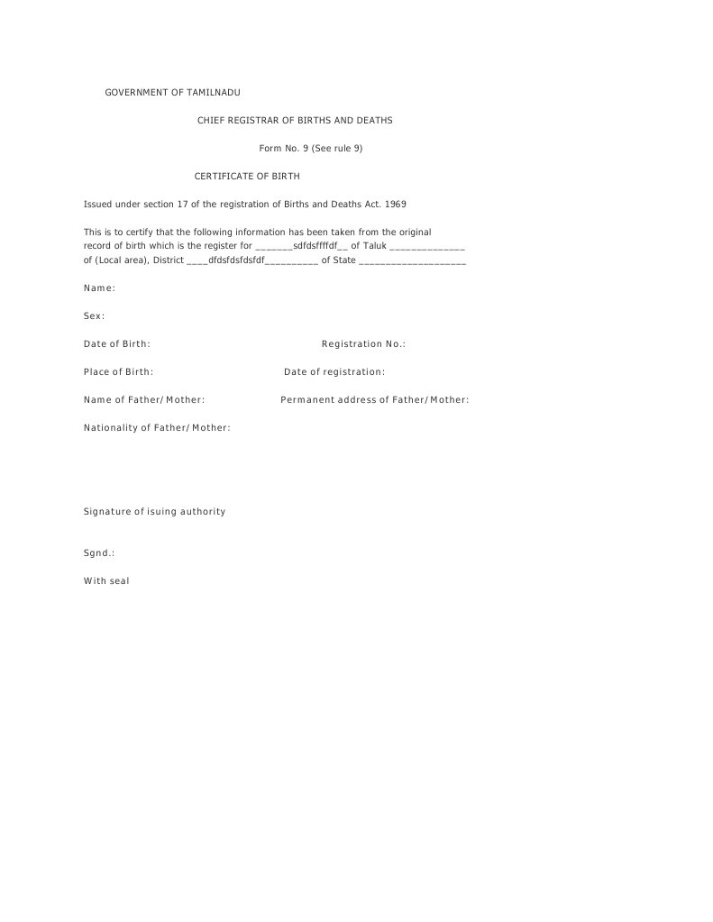 Birth Certi | PDF