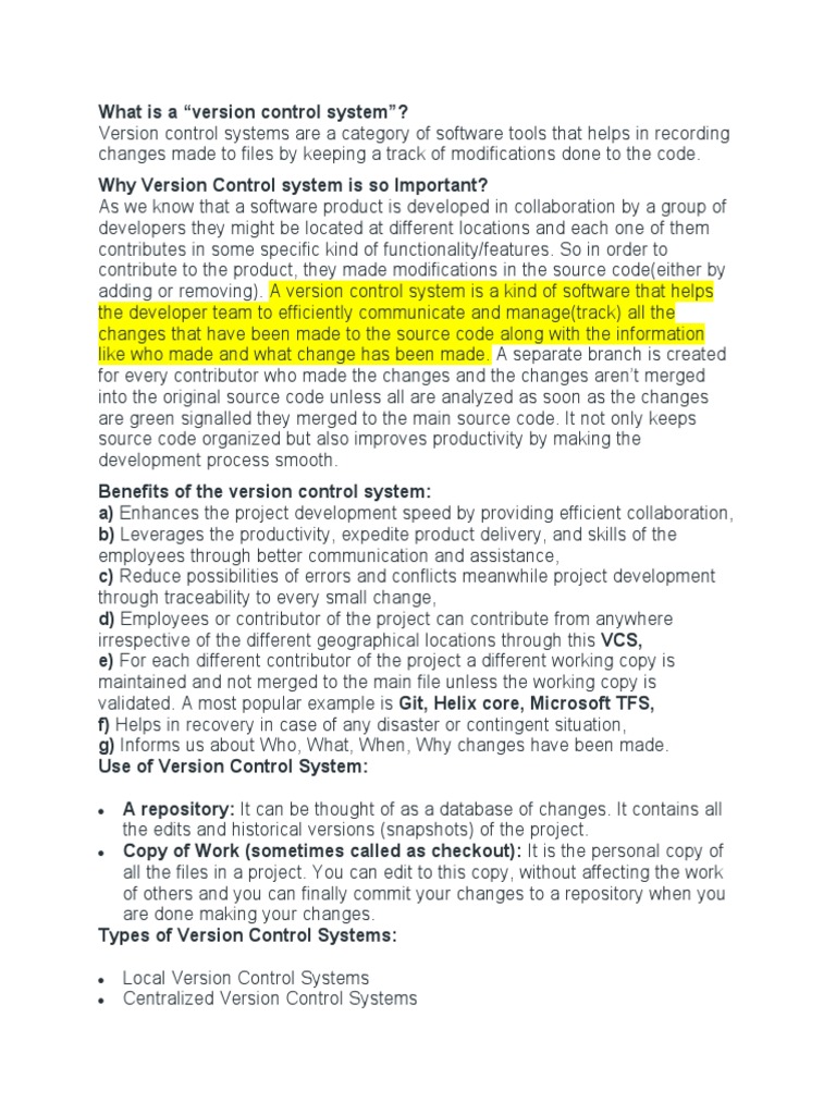 Version Control Systems | PDF | Version Control | Distributed Computing