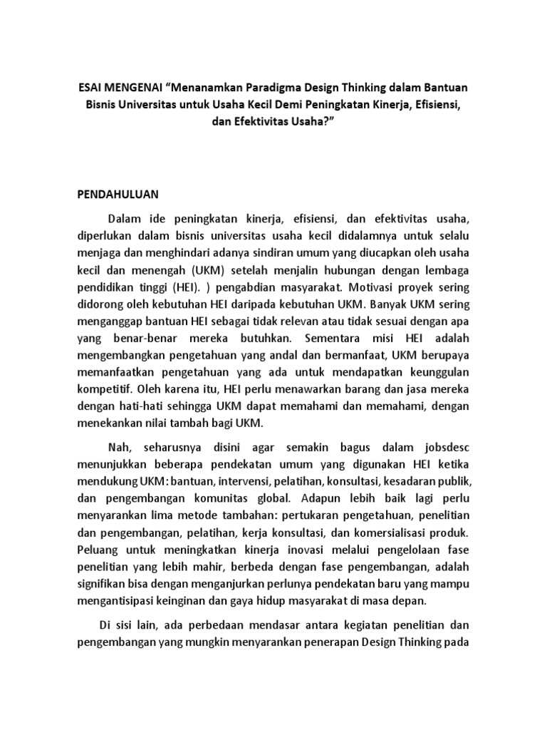 Esai Design Thinking-2 | PDF