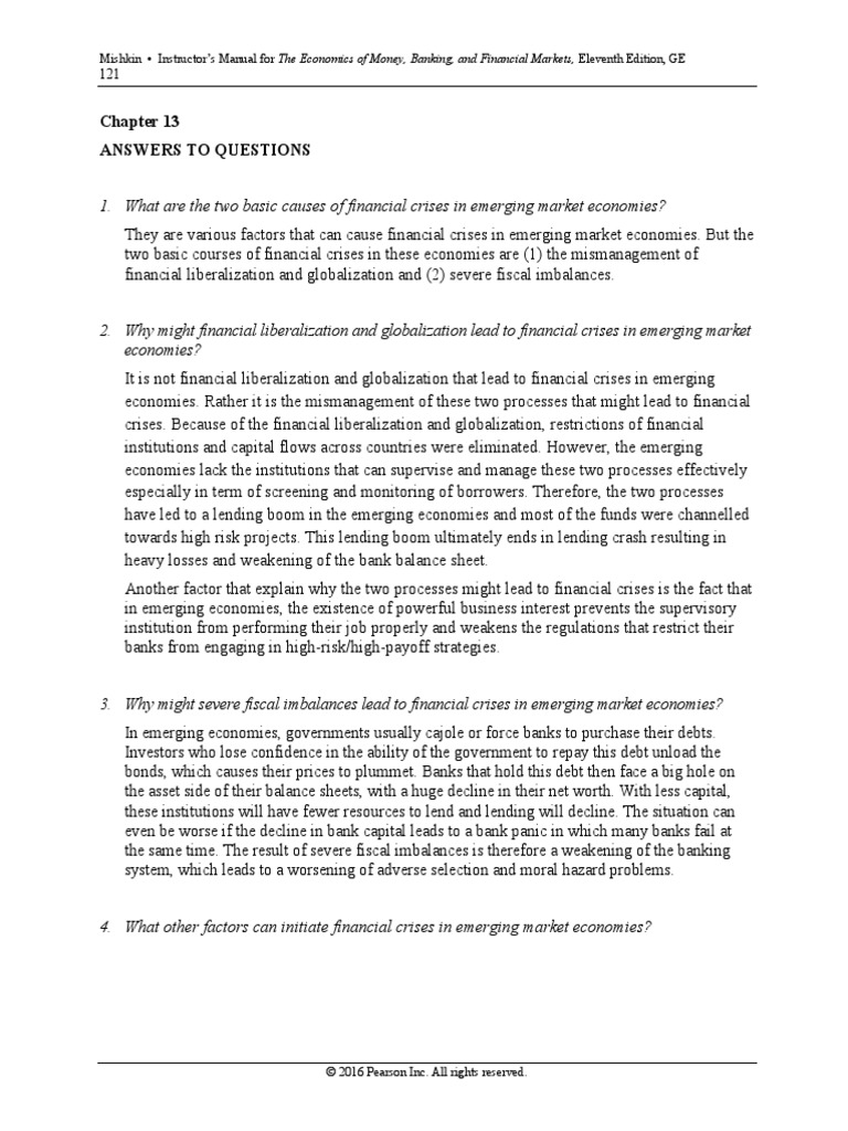 Answers To Questions: Mishkin | PDF | Federal Reserve | Inflation