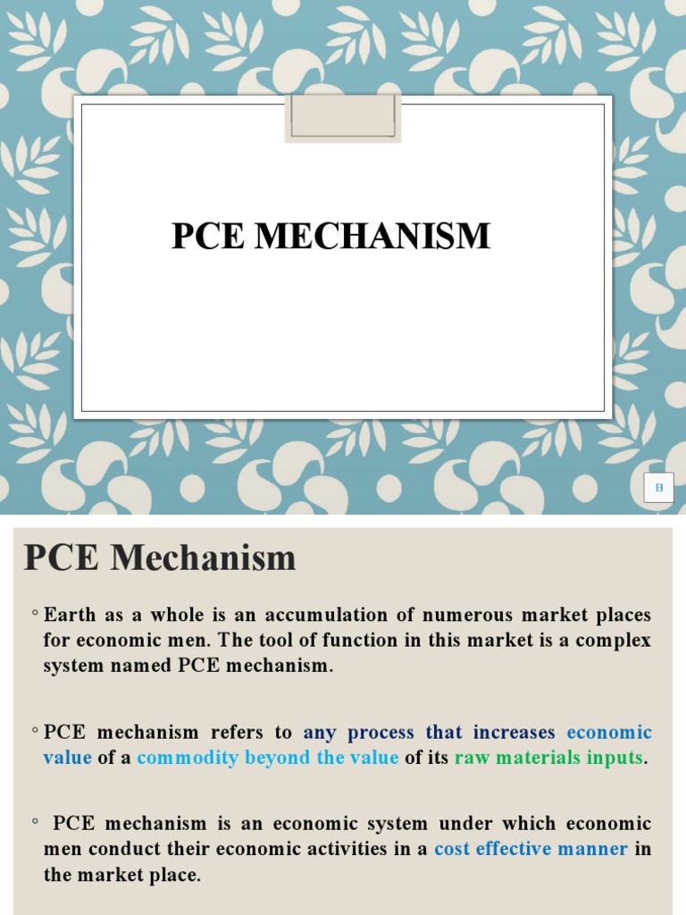 PCE Mechanism | PDF | Goods | Labour Economics