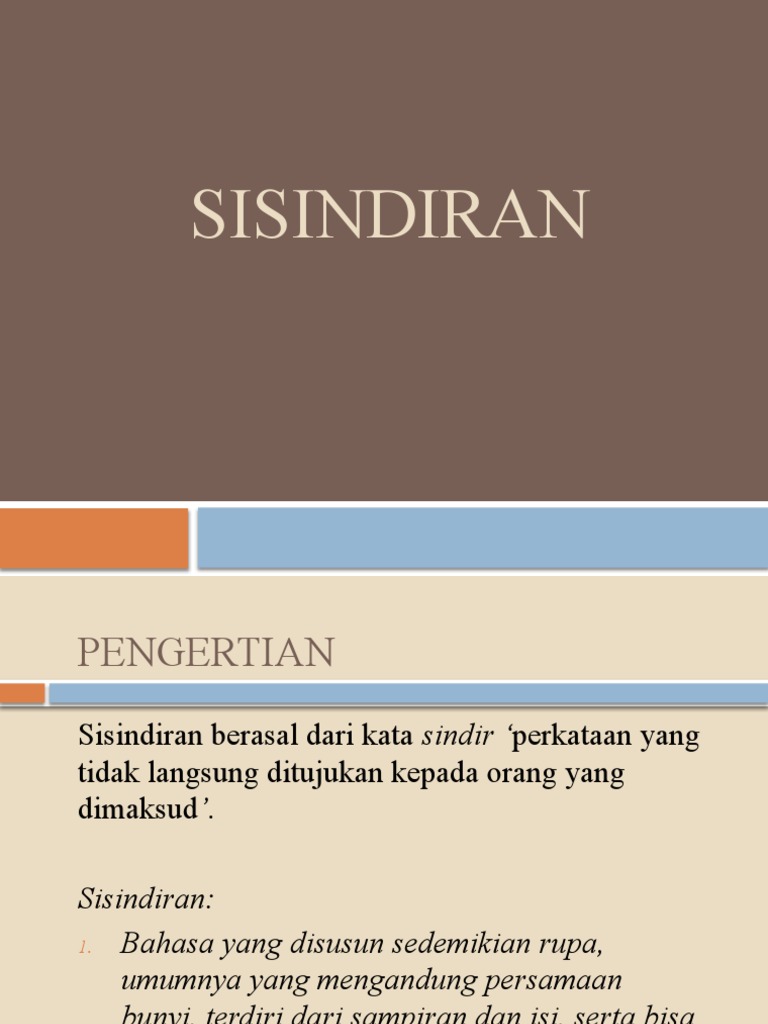 Pengertian dan Perkembangan Sisindiran dalam Tradisi Lisan Sunda | PDF