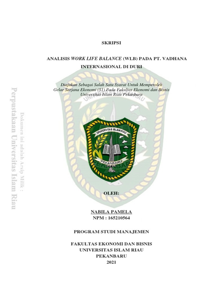 Worklife Balance Nabila | PDF