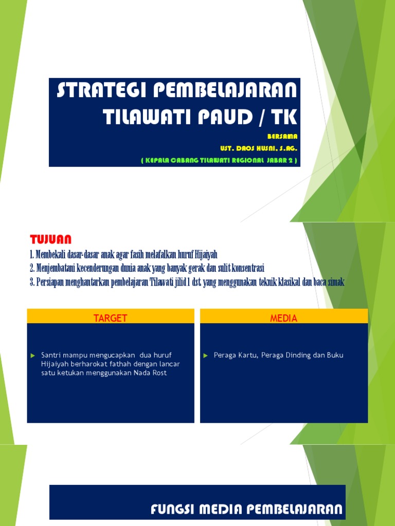 Strategi Pembelajaran Tilawati Paud New | PDF