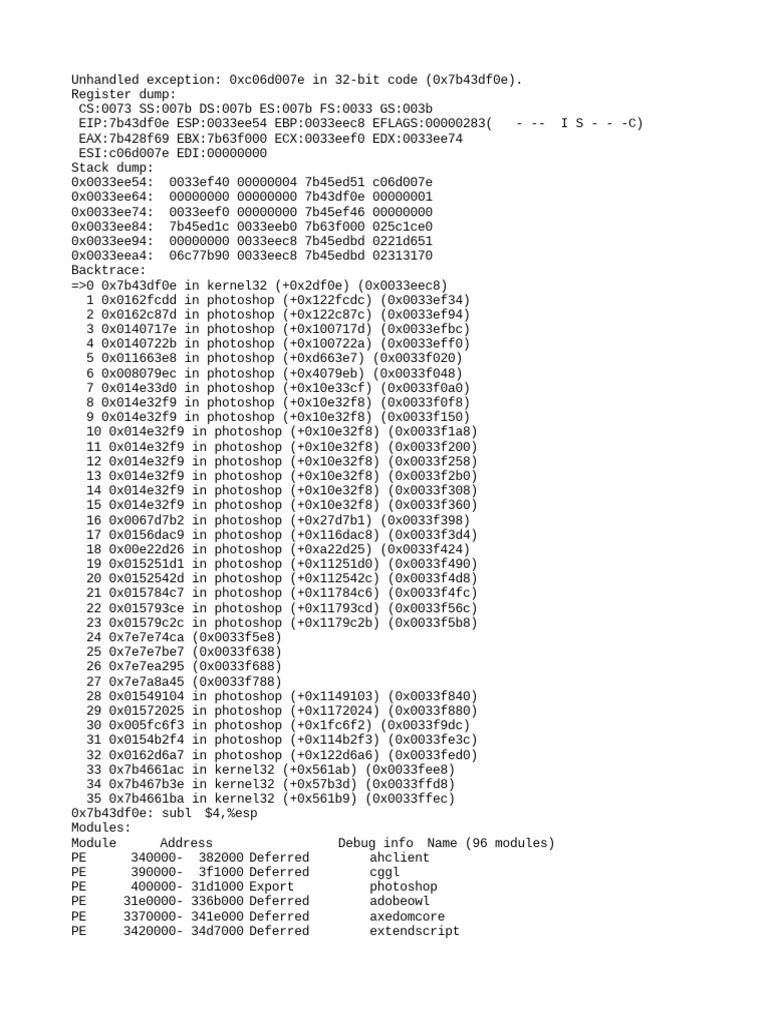 Backtrace | PDF | System Software | Microcomputer Software