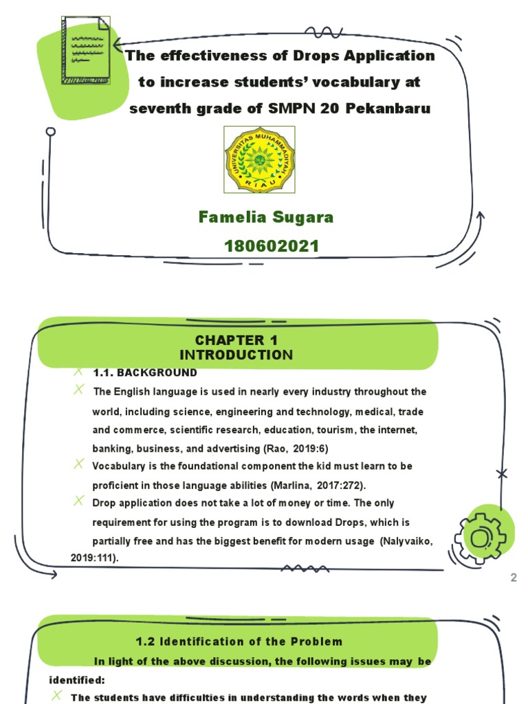 The Effectiveness of Drops Application To Increase Students' Vocabulary ...