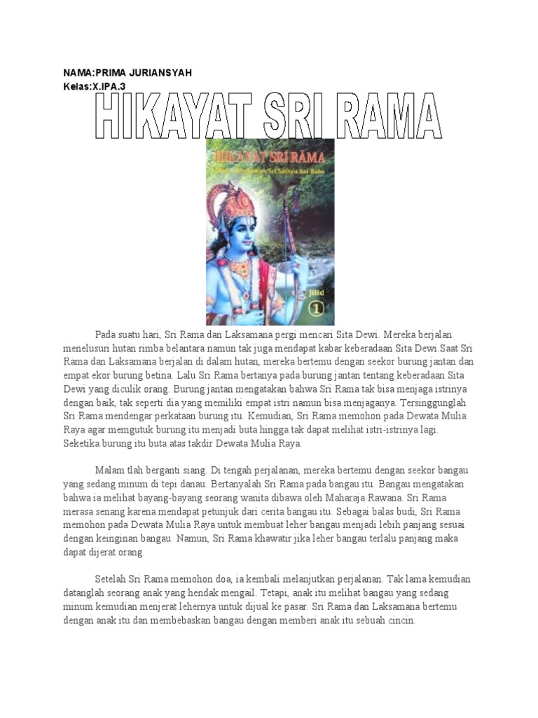 Hikayat Sri Rama | PDF | Agama & Spiritualitas | Puisi