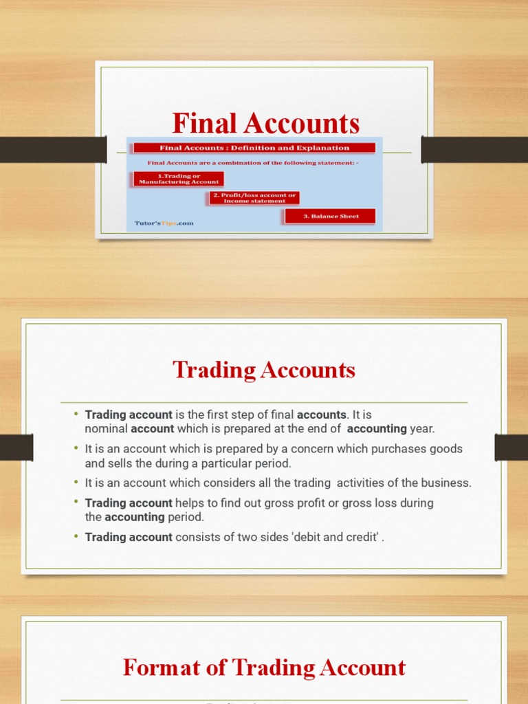 Final accounts | PDF