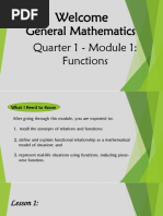 Gen Math Week 1 Module 1 | PDF | Function (Mathematics) | Exponentiation