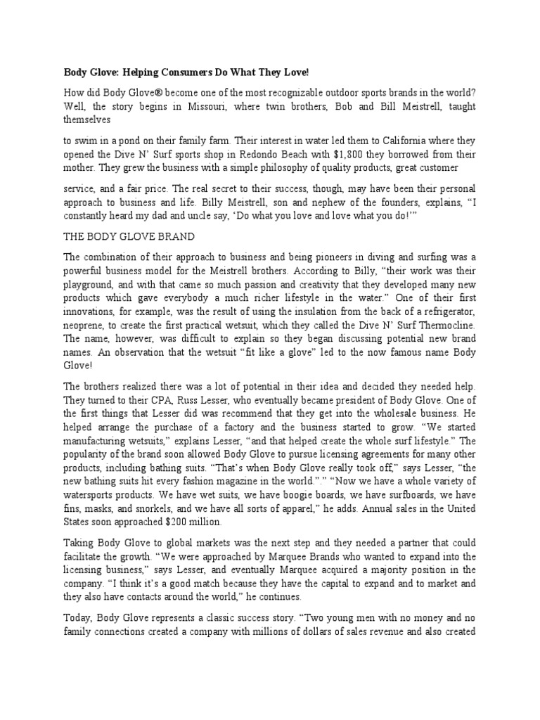 Case Study - Body Glove | PDF | Social Media | Popular Culture & Media ...