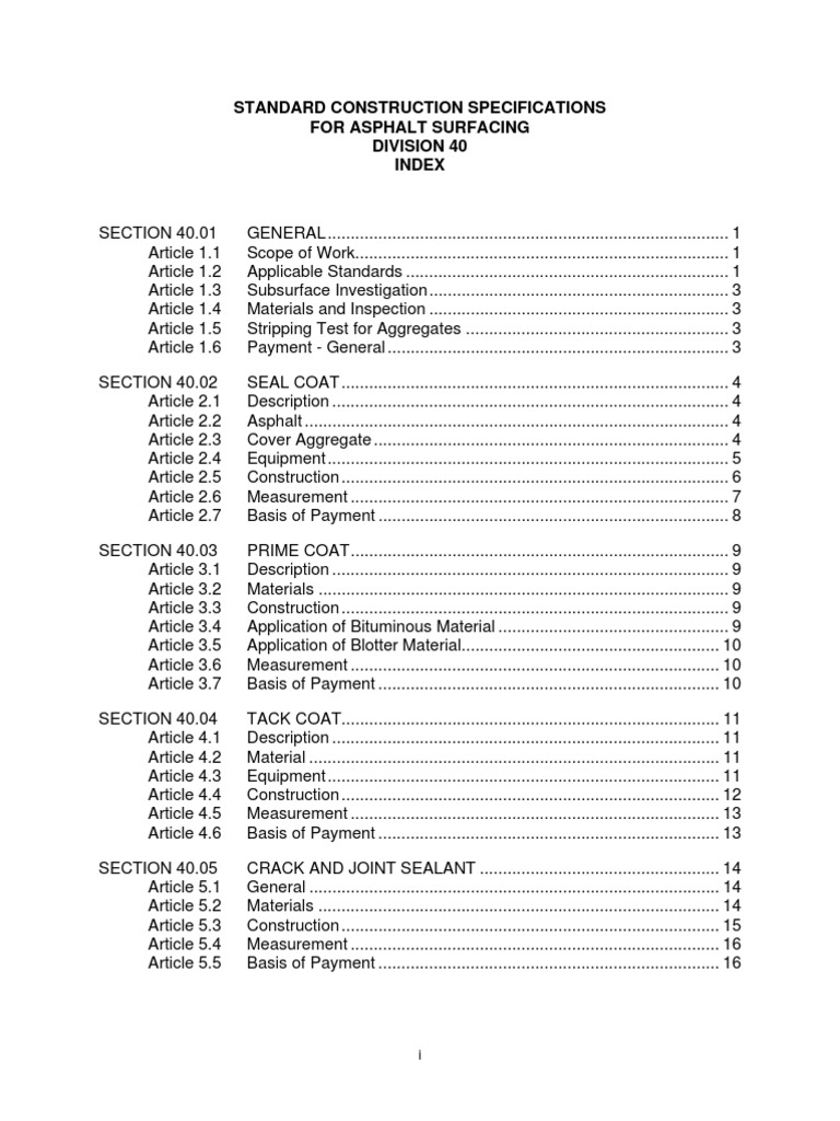 Asphalt Specs | PDF | Road Surface | Asphalt
