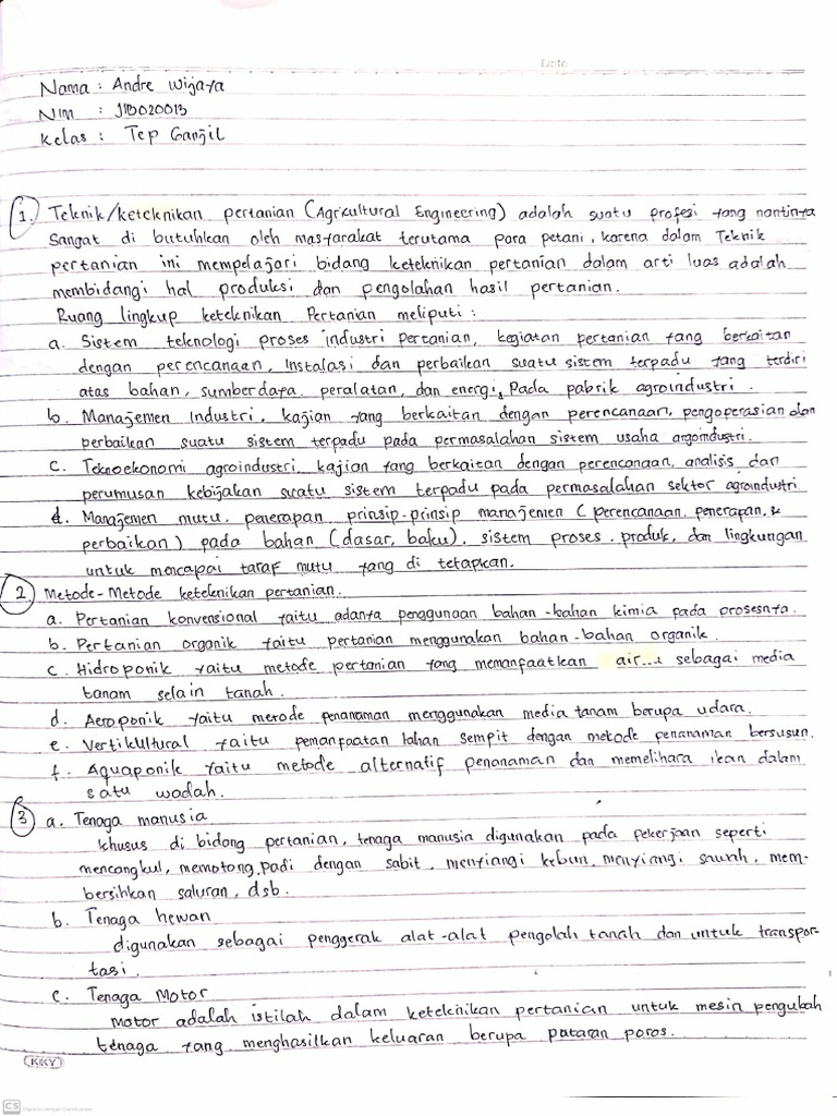 Andre Wijaya j1b020013 Uas PTP | PDF