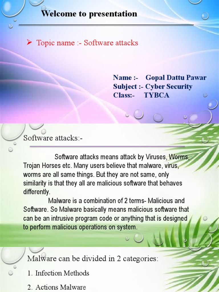 Cyber Security Pdf Malware Computer Virus
