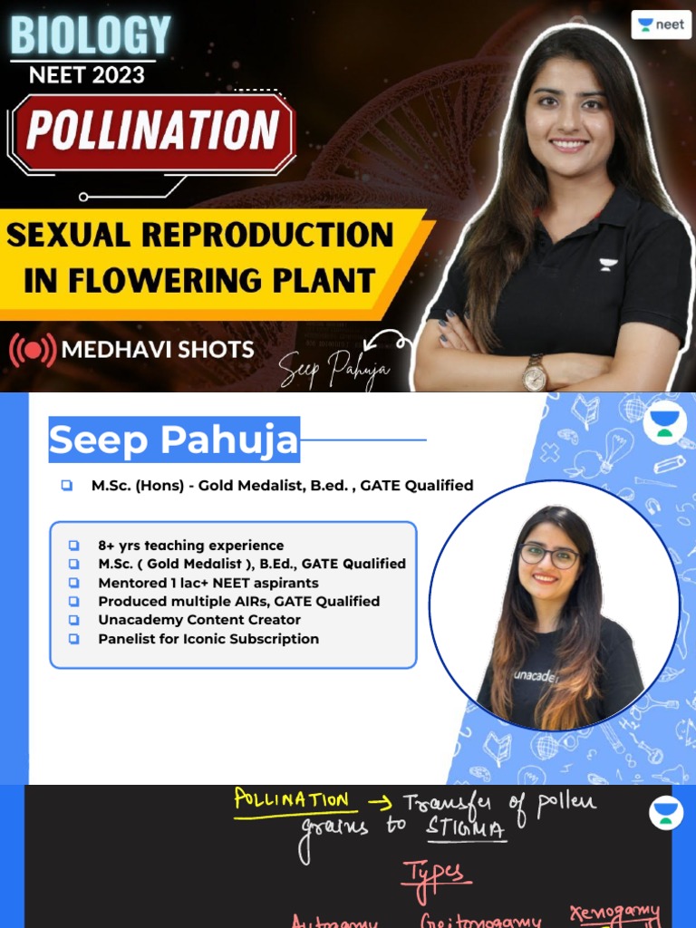 Pollination - Sexual Reproduction in Flowering Plants | PDF