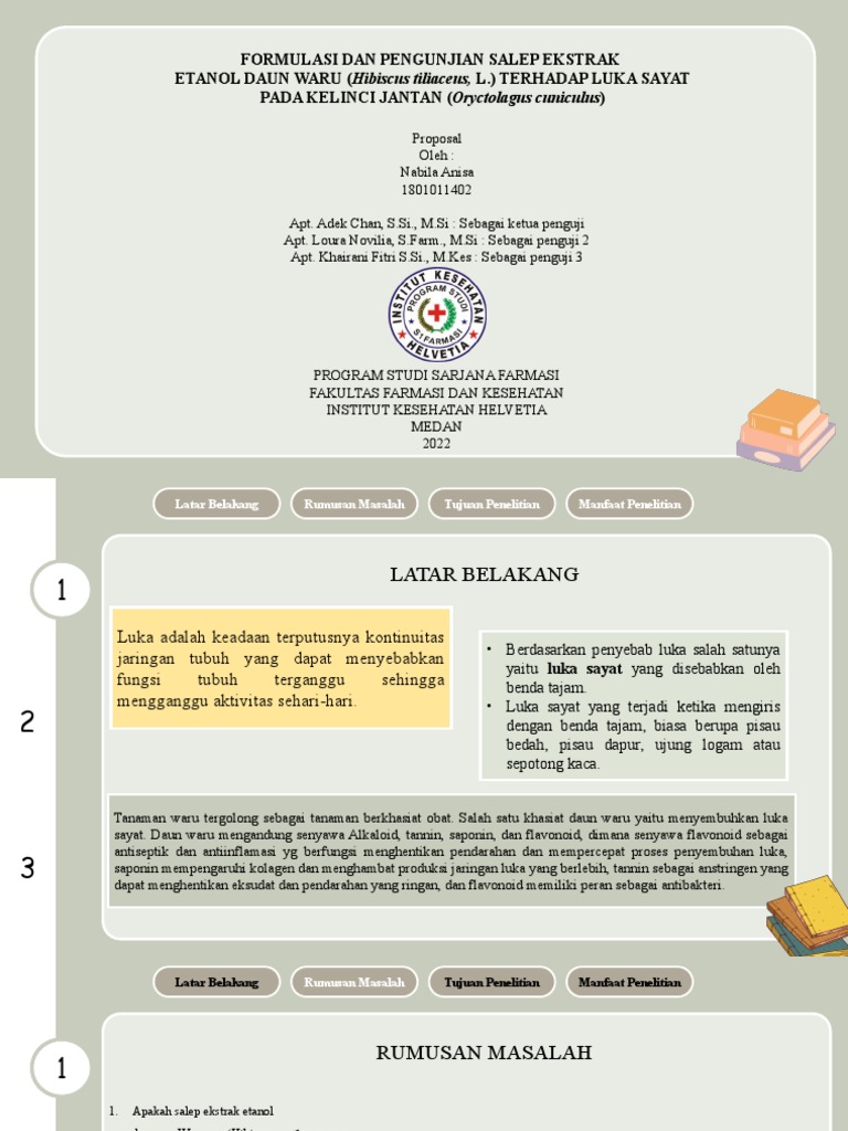 Formulasi Dan Pengunjian Salep Ekstrak Etanol Daun Waru (Hibiscus ...