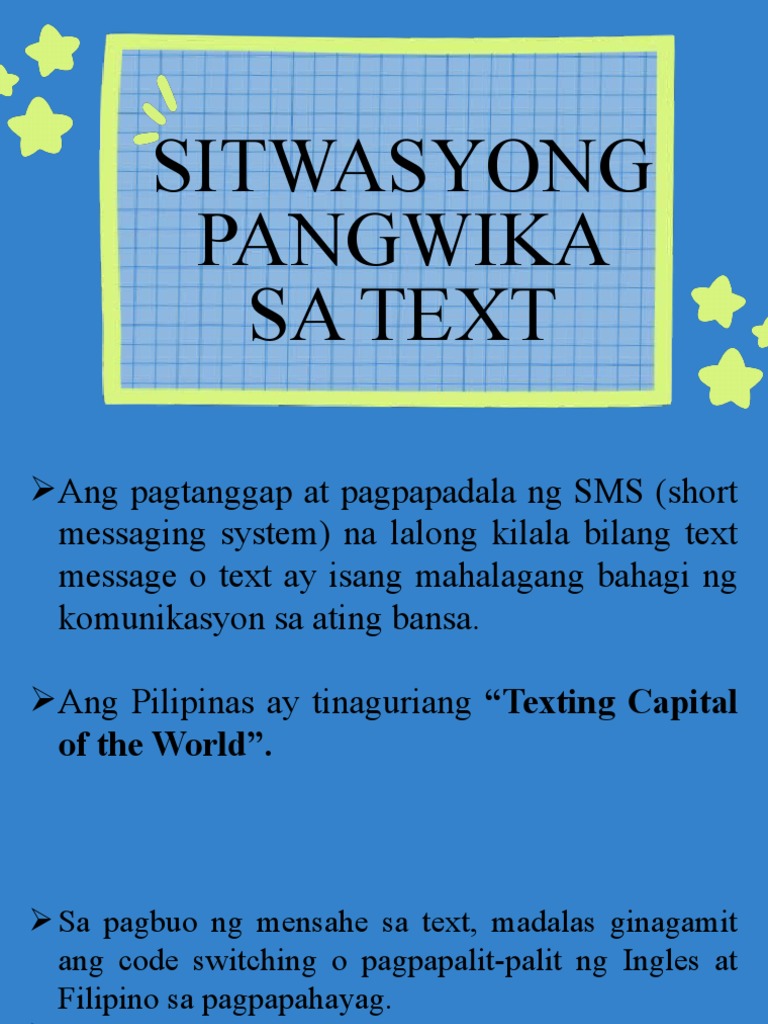 Sitwasyong Pangwika Sa Text at Social Media at Sa Internet | PDF