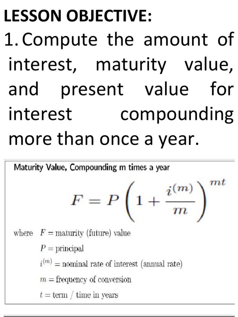 Lesson 26 - Compounding More Than Once A Year | PDF