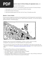 Appeasement Policy Cartoon Analysis S3 | PDF | Neville Chamberlain ...